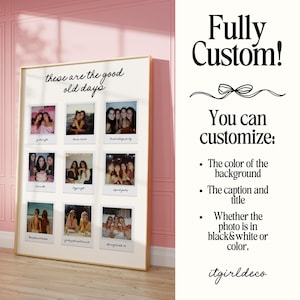 Good Old Days CUSTOM Retro Photo Print, Personalized College Dorm ...