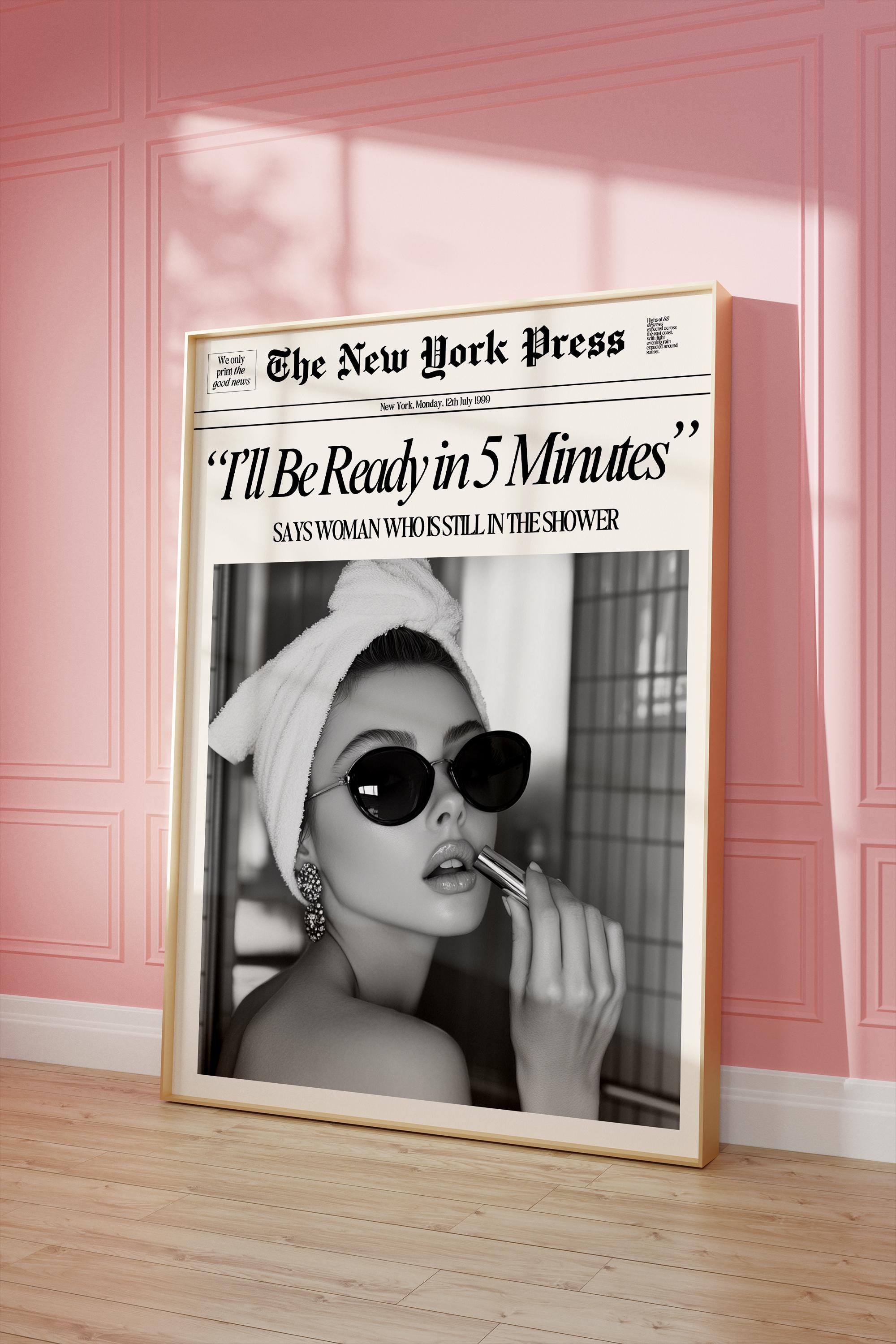 Newspaper Print Wall Art College Dorm Retro Newspaper Headline, Better ...