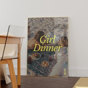 Girl Dinner Wall Art Printable Instant Download Trendy Poster for ...