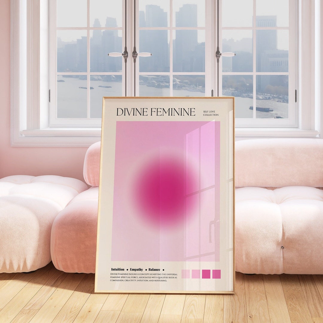 Divine Feminine Pink Aesthetic Poster College Dorm Aura - Etsy