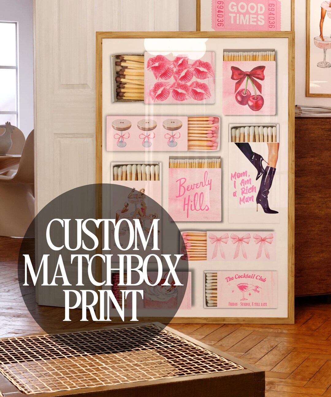 Custom Matchbox Print Personalized Matchbook Poster Match Book Wall ...