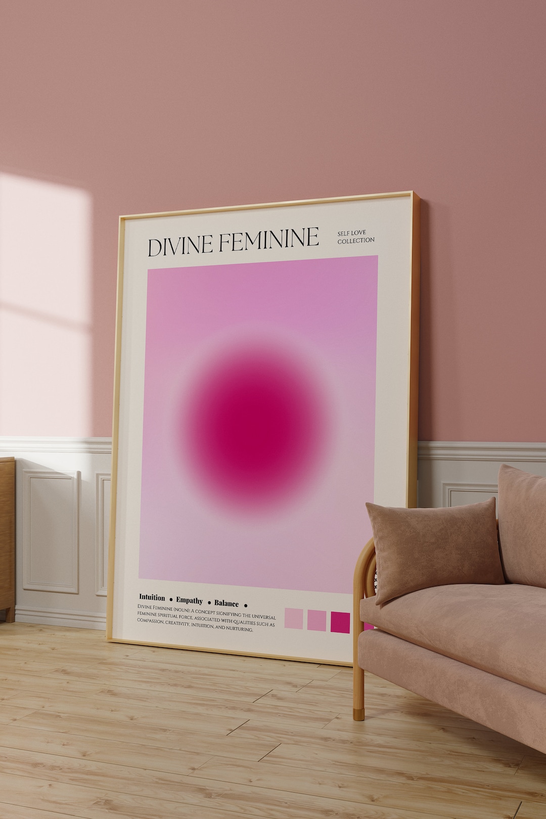 Divine Feminine Pink Aesthetic Poster College Dorm Aura Affirmation ...
