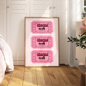 Hot Girl Club Wall Art Printable Instant Digital Download Poster ...