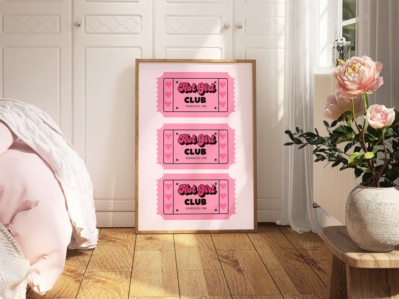 Hot Girl Club Wall Art Printable Instant Digital Download - Etsy