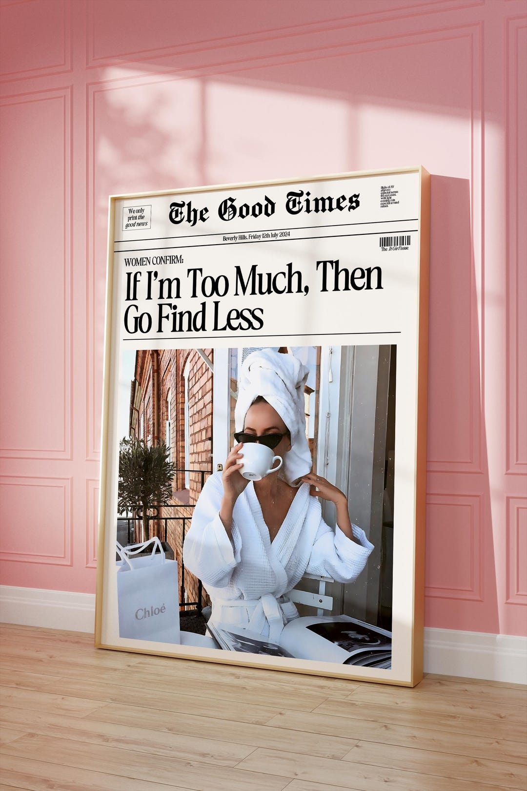 Trendy Newspaper Print News Headline Wall Art New York News Fashion ...