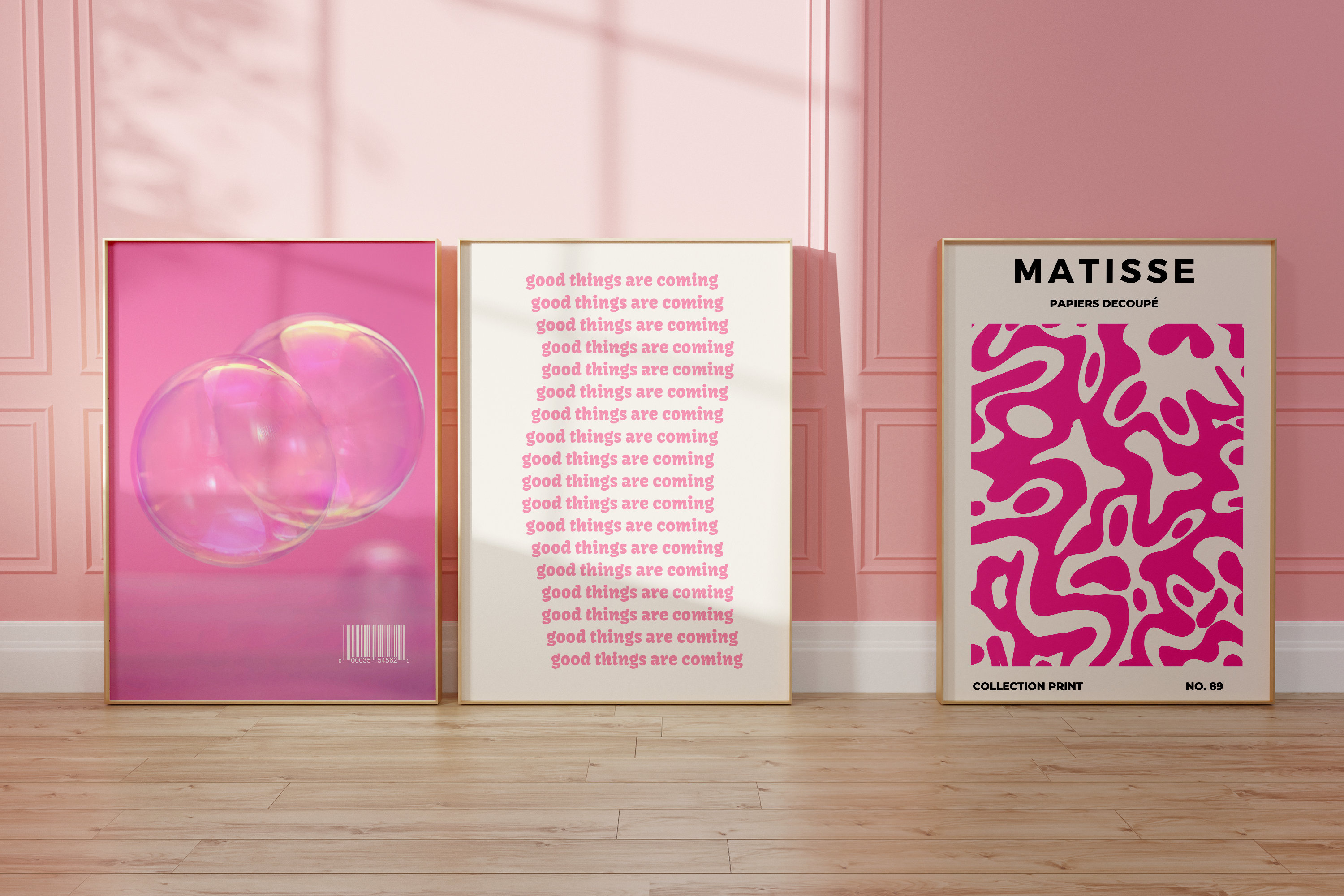 6 Pink Aesthetic Wall Art Posters Instant Download Printable - Etsy
