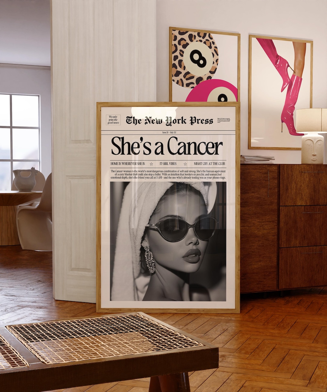 Trendy Cancer Print Digital Printable Wall Art Girly Astrology Decor ...