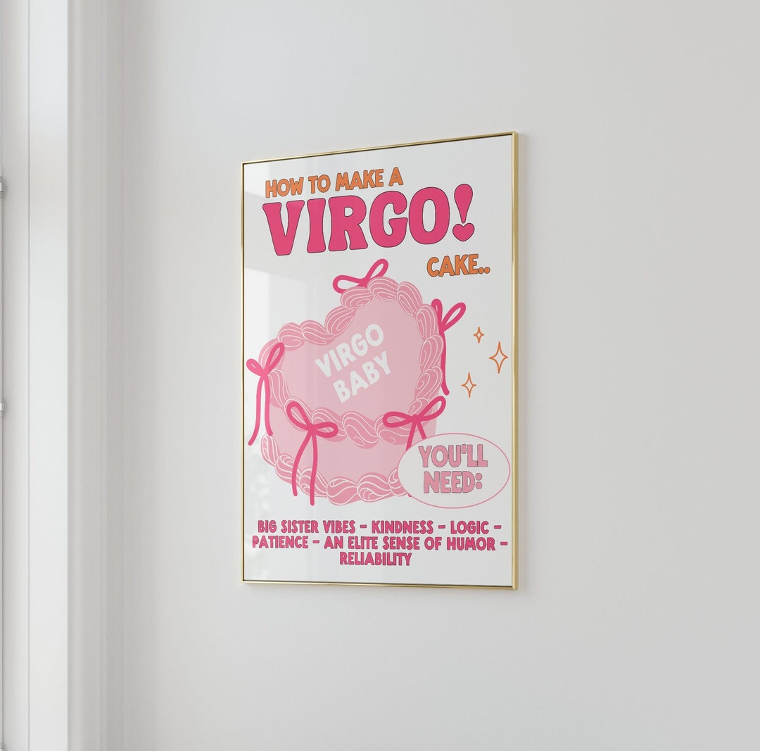 Trendy Virgo Wall Art Print Astro Boho Digital Download Gift for Virgos ...