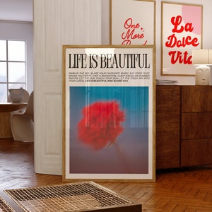 Life is Beautiful Affirmation Wall Print Instant Digital Download ...