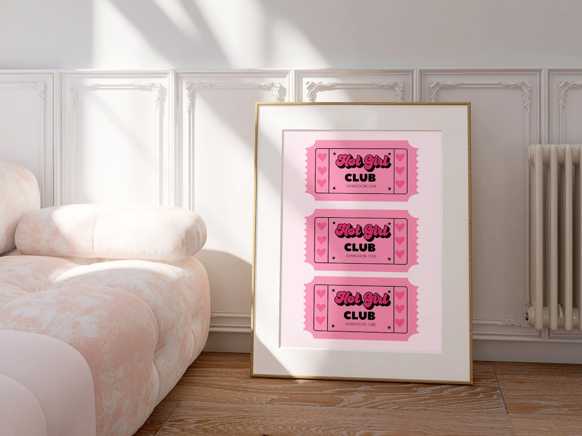 Hot Girl Club Wall Art Printable Instant Digital Download - Etsy
