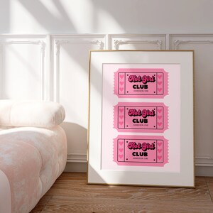 Hot Girl Club Wall Art Printable Instant Digital Download Poster ...