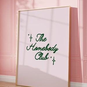 Set of 6 Pink and Green Wall Print Gallery Digital Download Printable ...