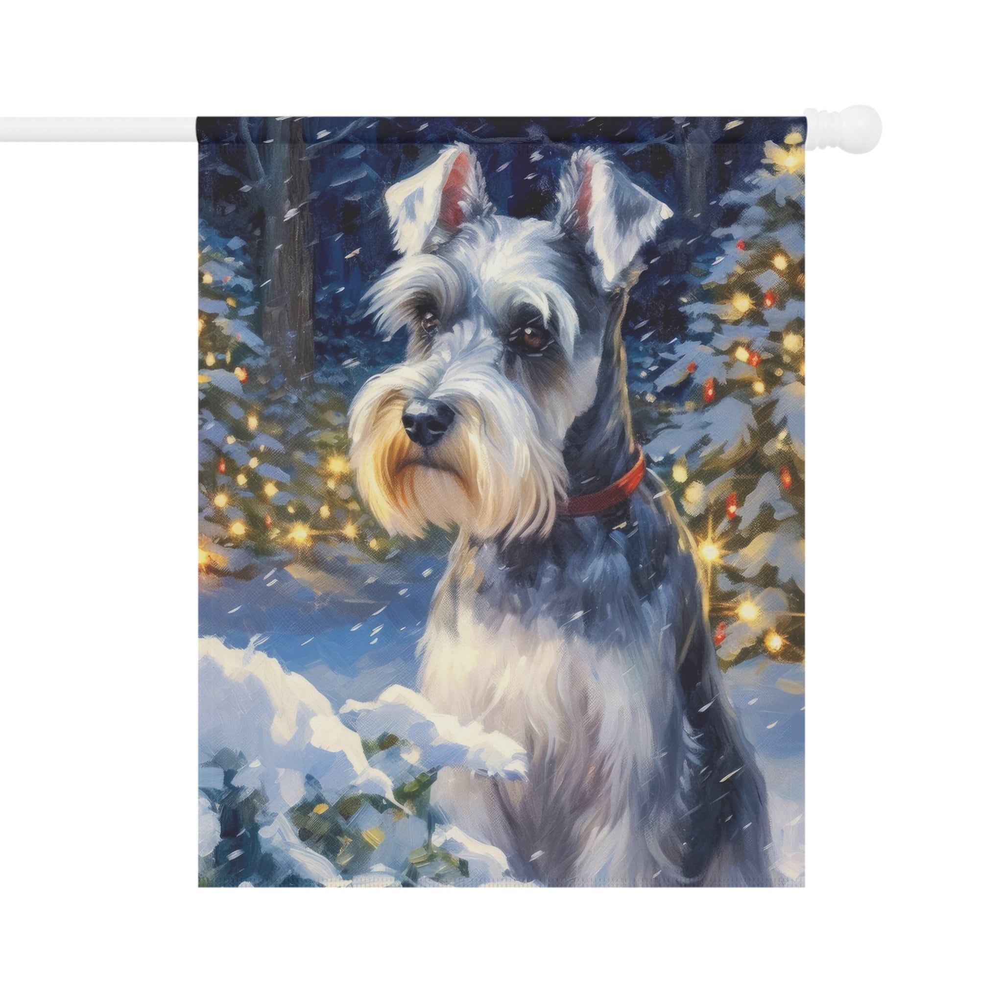 Schnauzer Garden & House Banner, Winter Colors, Winter Flag, Schnauzer ...
