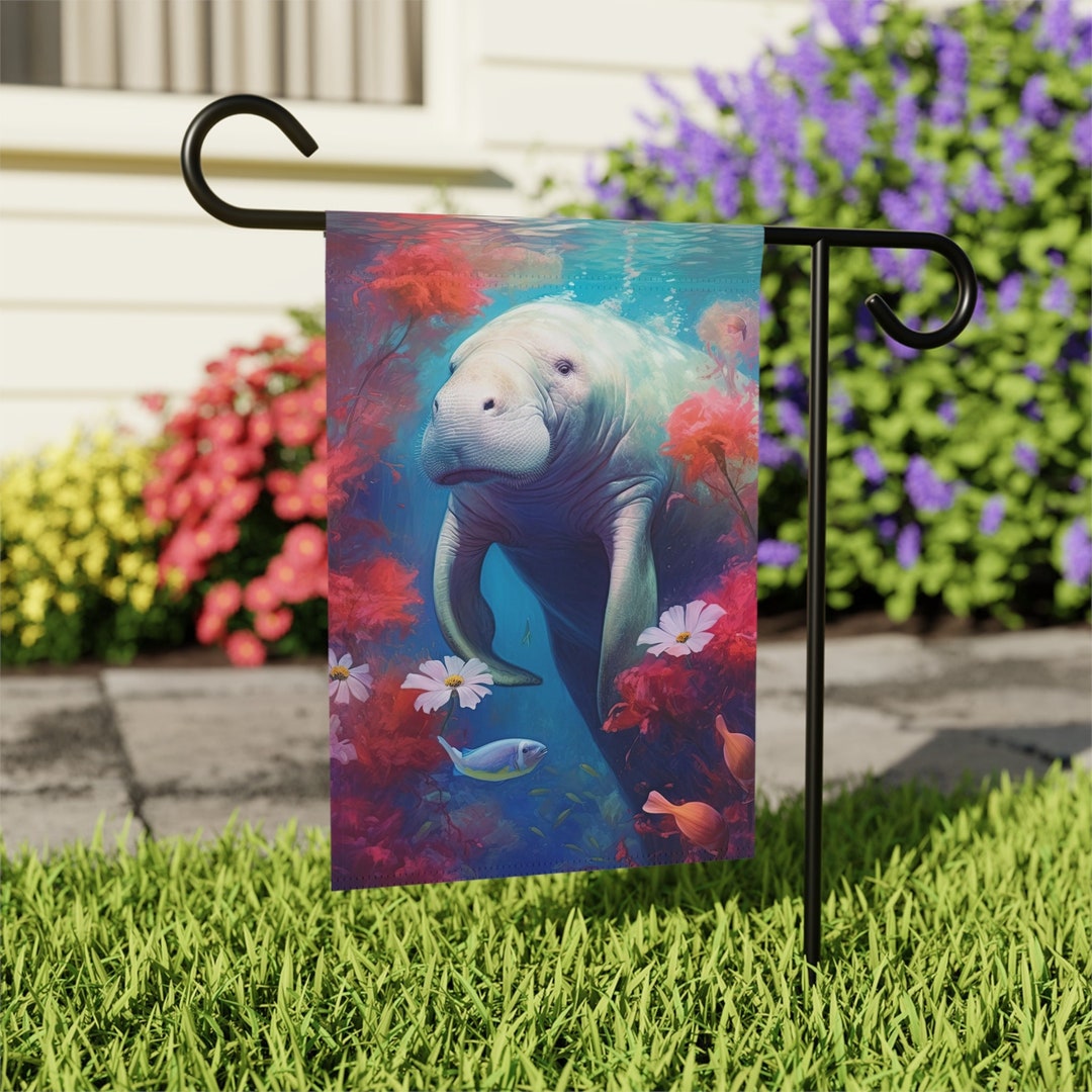 Manatee Garden & House Banner, Labor Day, 4th of July, Red White and ...