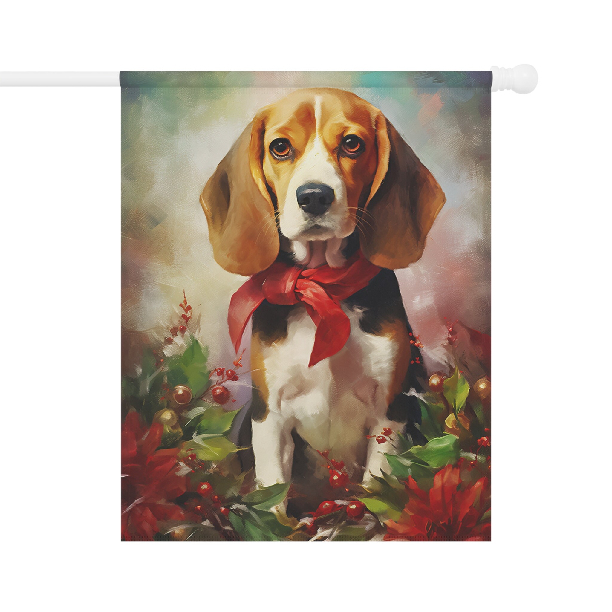 Beagle Garden & House Banner, Christmas Colors, Christmas Flag, Yard ...