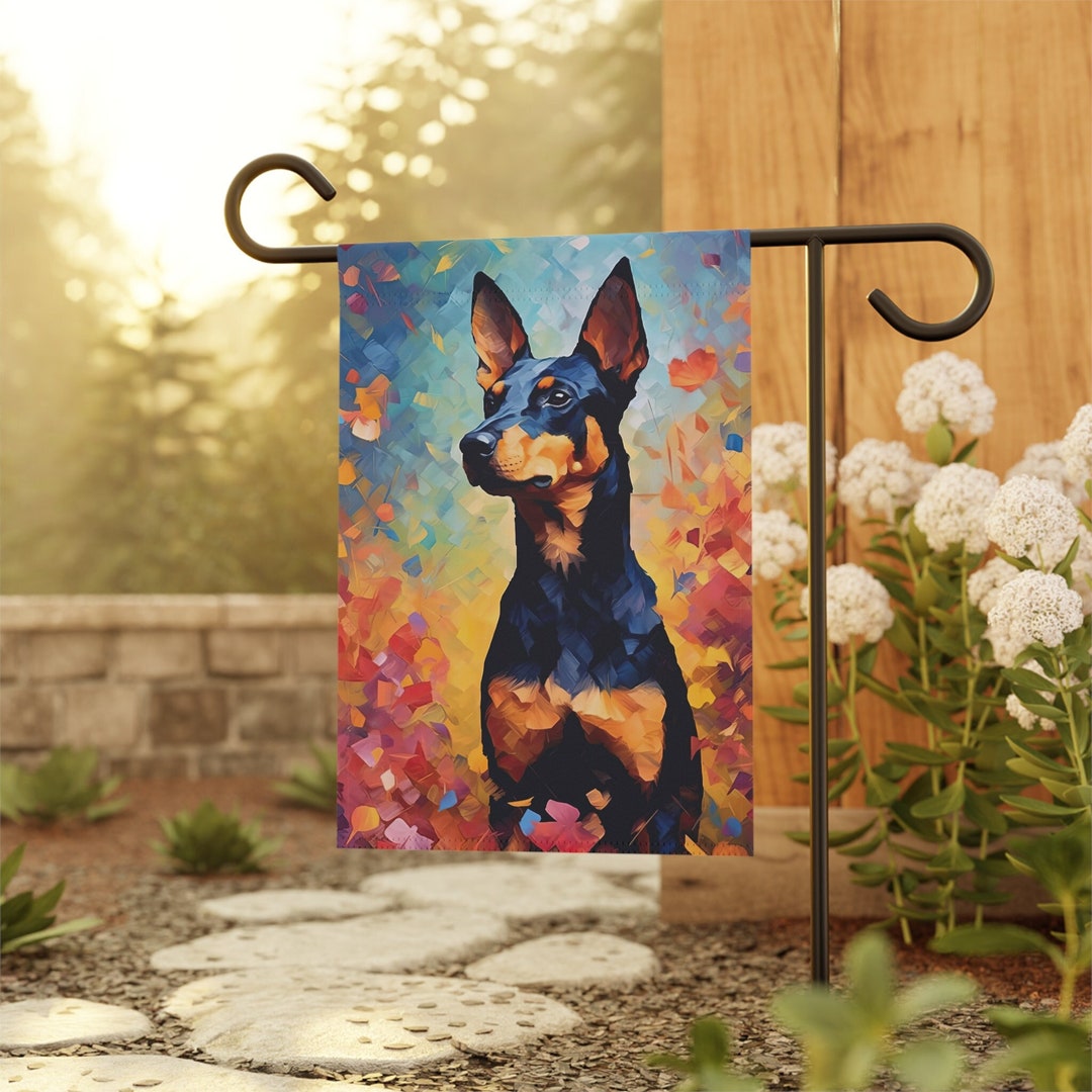 Doberman Garden & House Banner, Fall Color Flag, Autumn Flag, Yard Flag ...