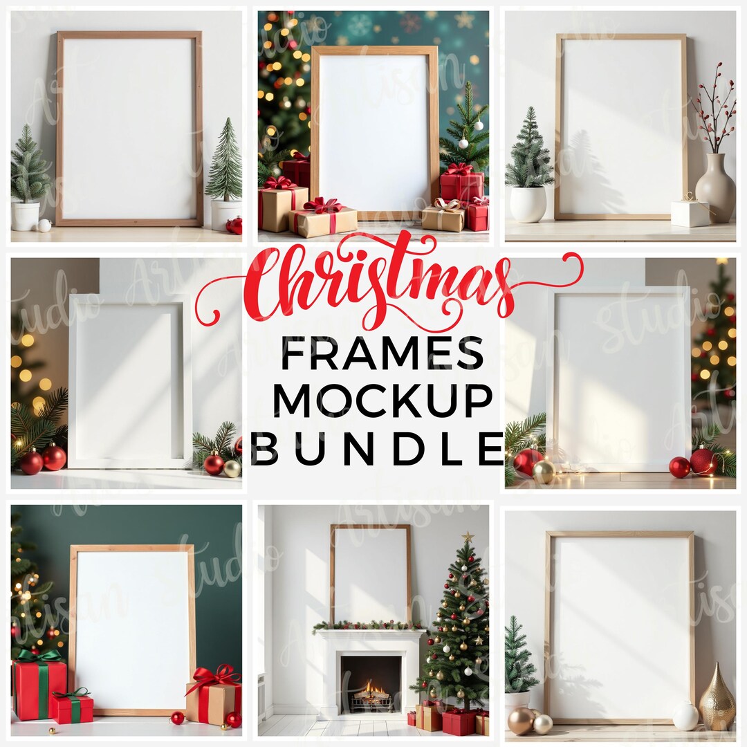 High Frames Mockup Bundle: Wooden Frame Display (digital Download) - Etsy