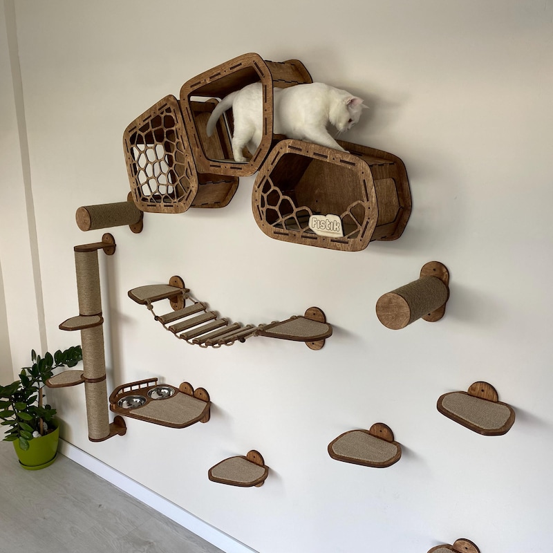 Wall Mounted Cat Shelves Etsy
