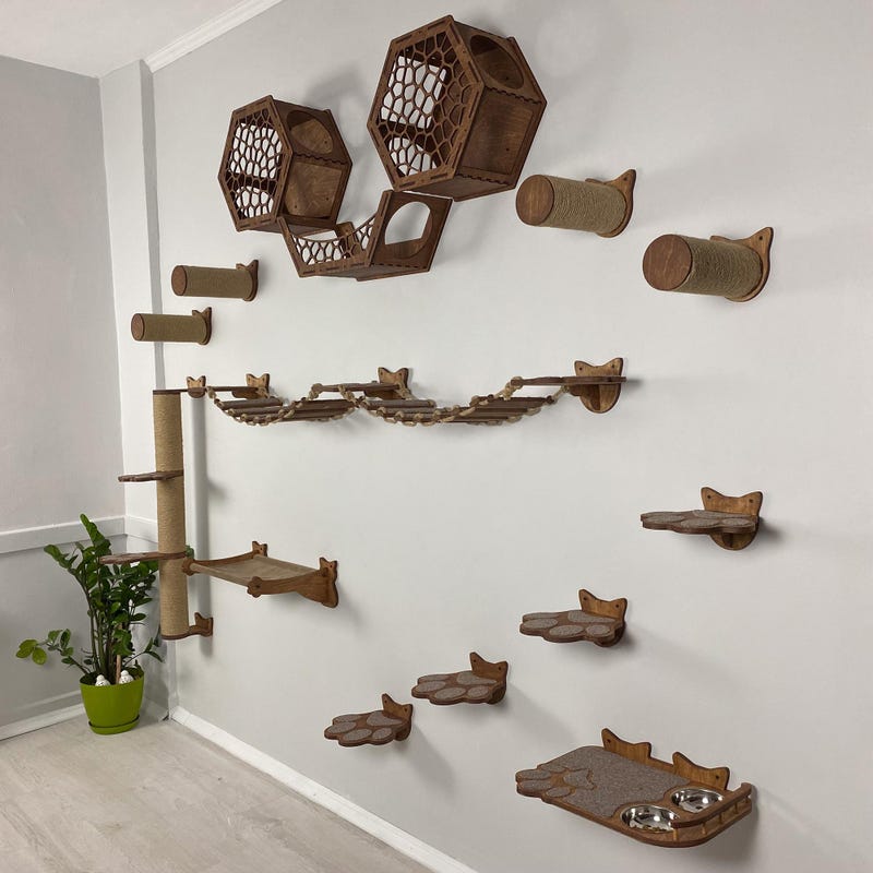 Modular Wall Cat Tree - Etsy UK