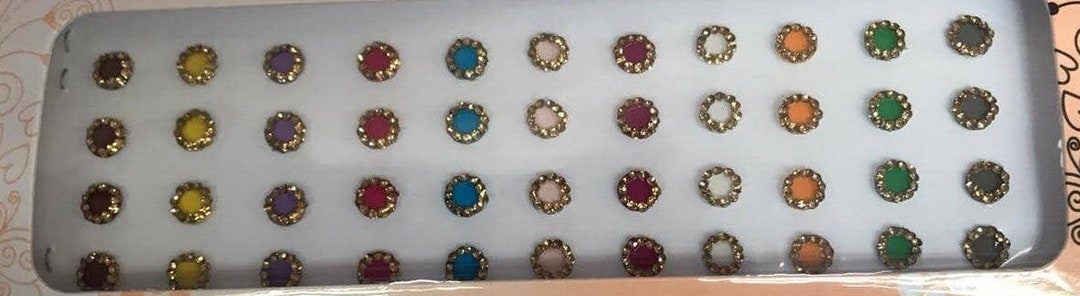 44 Nude Color Unique Face and Body Multicolor Stone Bindis ,stone Bindi ...