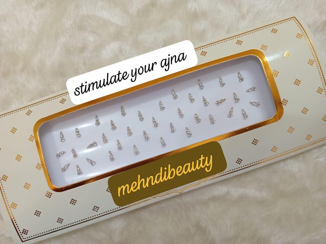 White Pearl Stone Bindi, Indian Face Art Stickers - Etsy