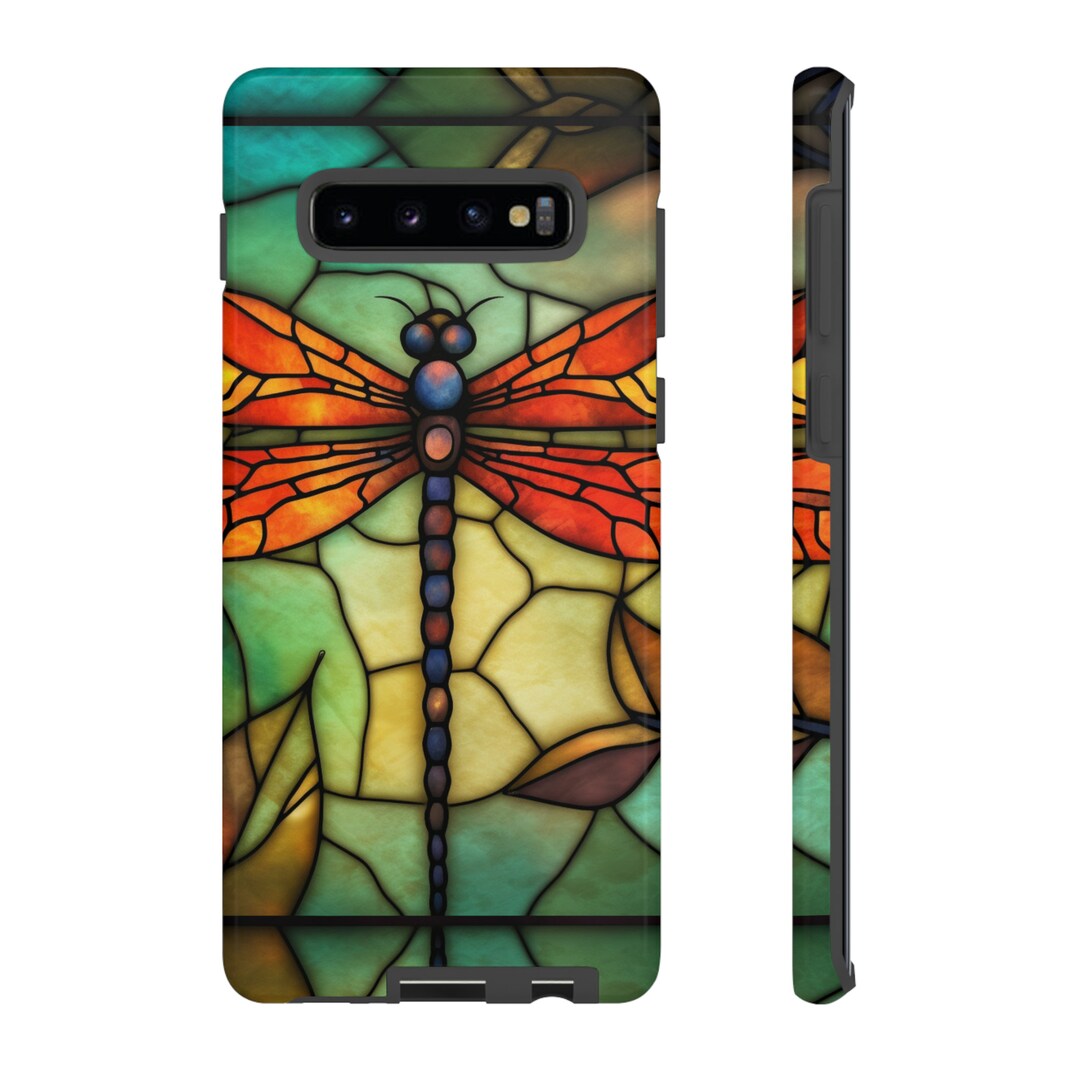 Stained Glass Dragonfly Cases - Works With 15 - 7, 8, & SE, Samsung ...