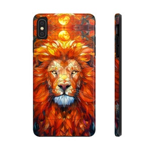 Zodiac Leo the Lion iPhone and Samsung Galaxy Cases - Stain Glass - All ...