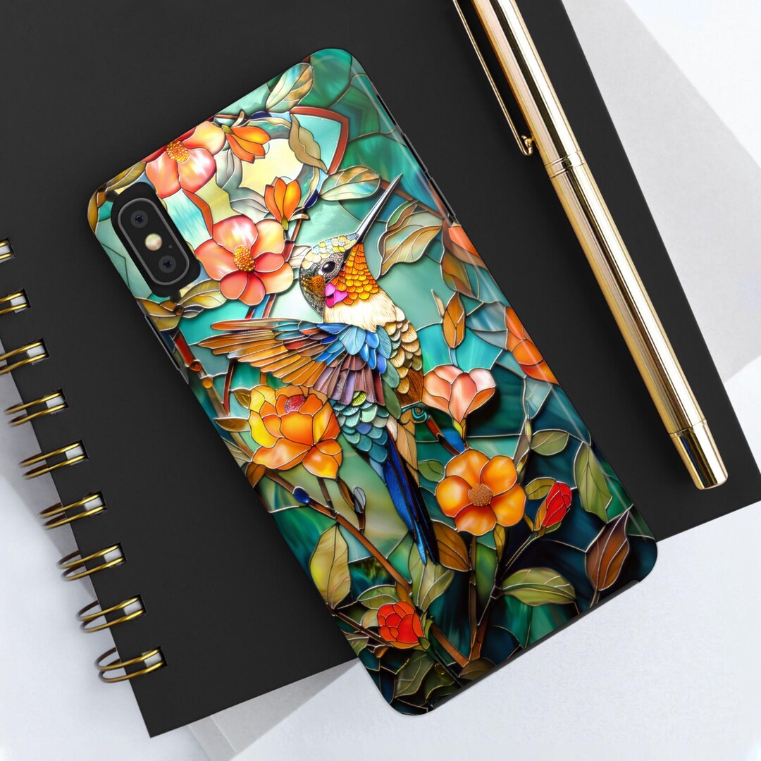 Orange Flower Bush With Hummingbird - iPhone Cases - iPhone 16 Thru 7 ...