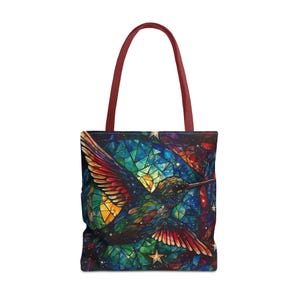 Sparkling Hummingbird Tote Bag - 3 Sizes - 5 Color Handle Options ...