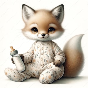 Baby Fox Clipart | Clipart Bundle | 10 Adorable Images | Animal Art ...