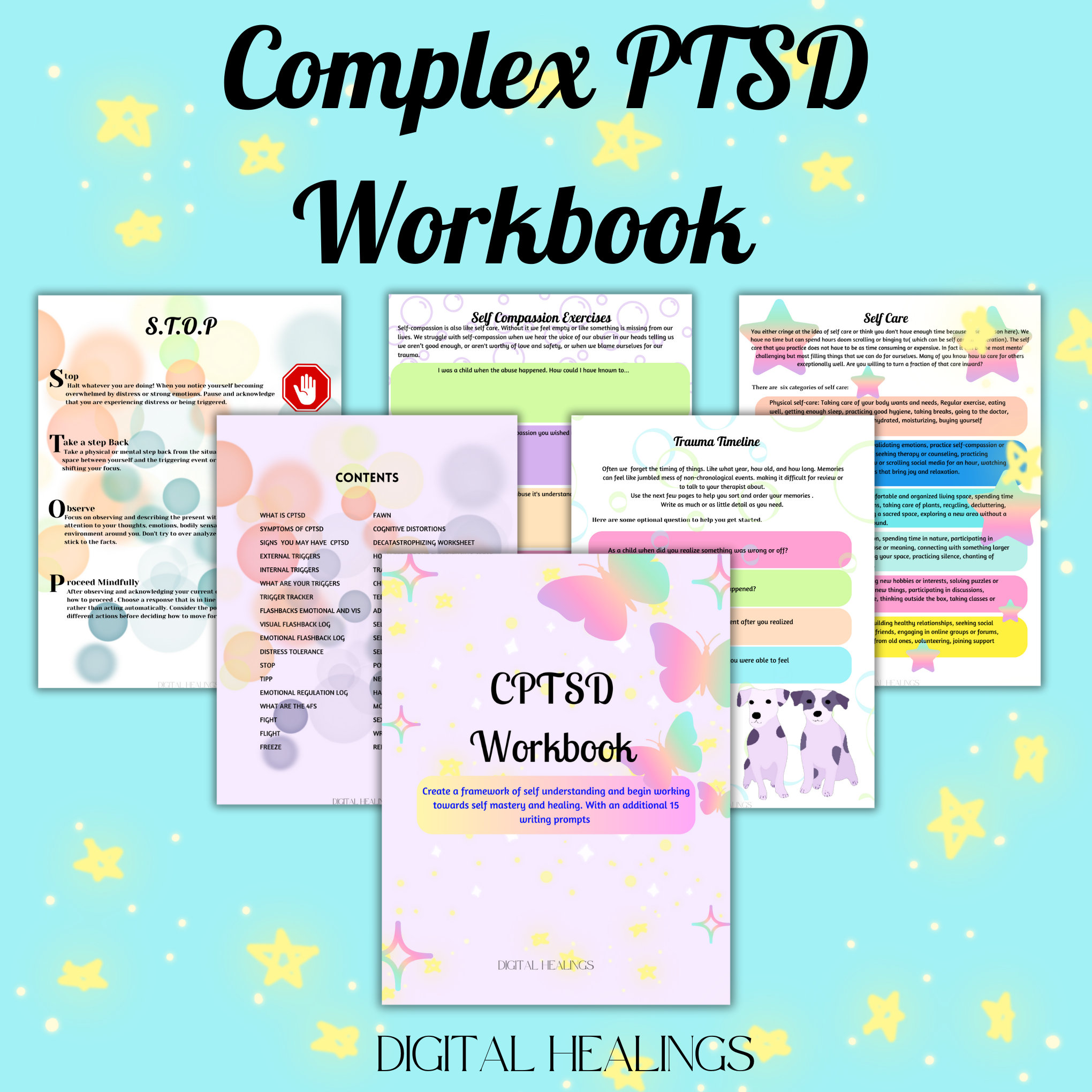 CPTSD Workbook, Complex PTSD Workbook Self Help, Healing, Childhood ...