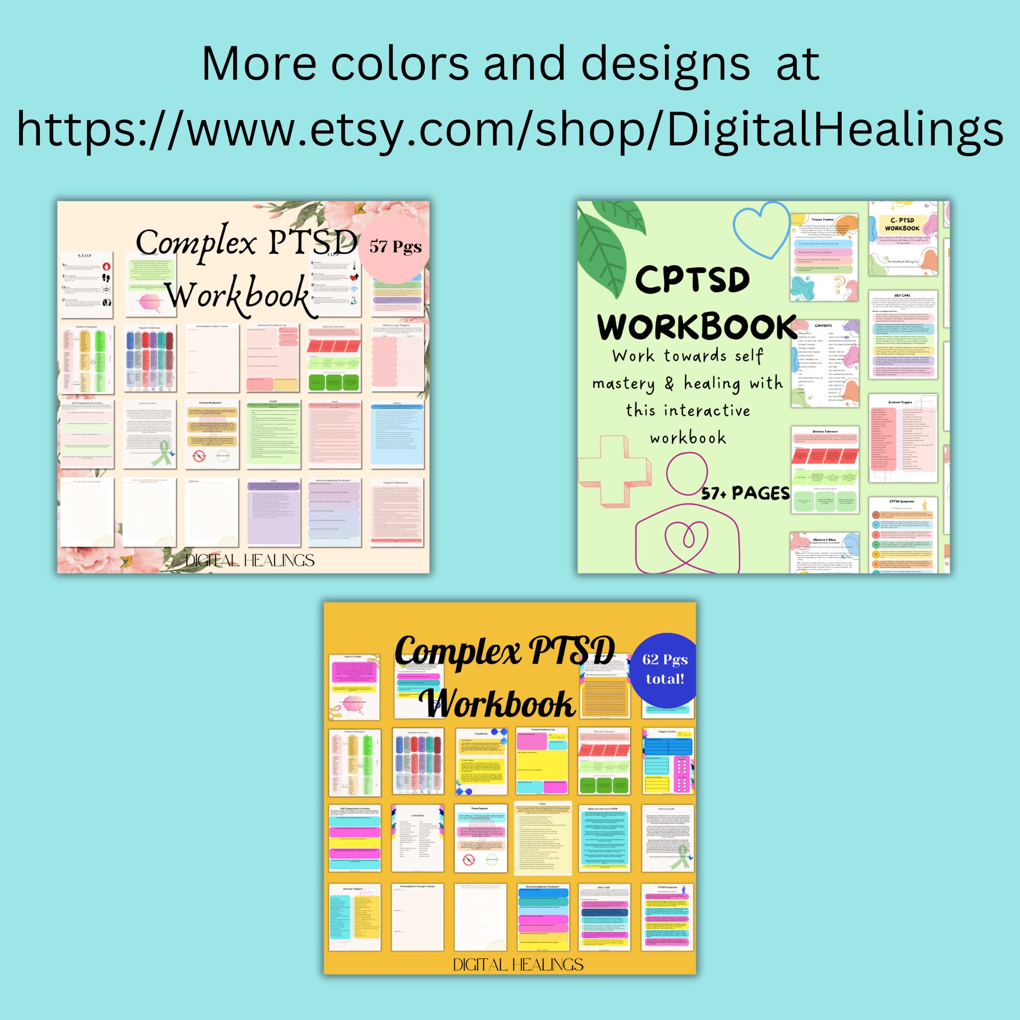 CPTSD Workbook, Complex PTSD Workbook Self Help, Healing, Childhood ...