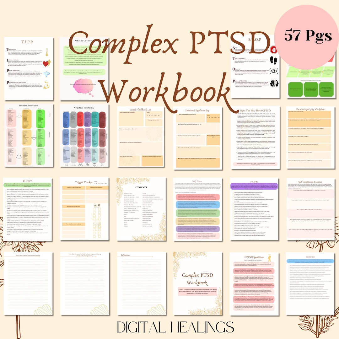 Complex PTSD Workbook: CPTSD Workbook Work Towards Self - Etsy
