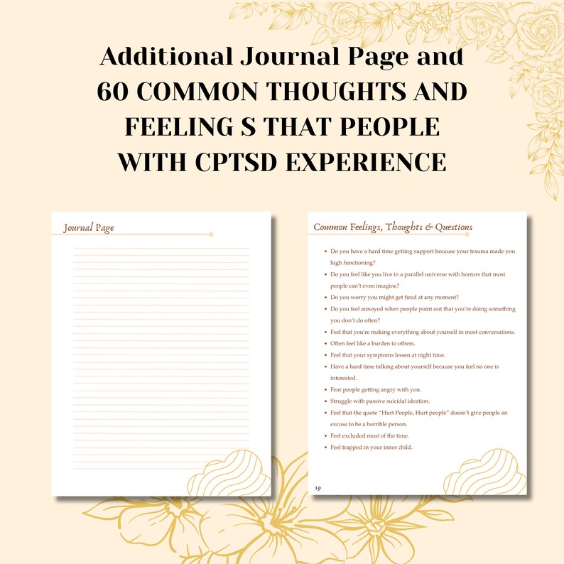 Journal Prompts for CPTSD, Complex PTSD, CPTSD Writing Prompts, Trauma ...