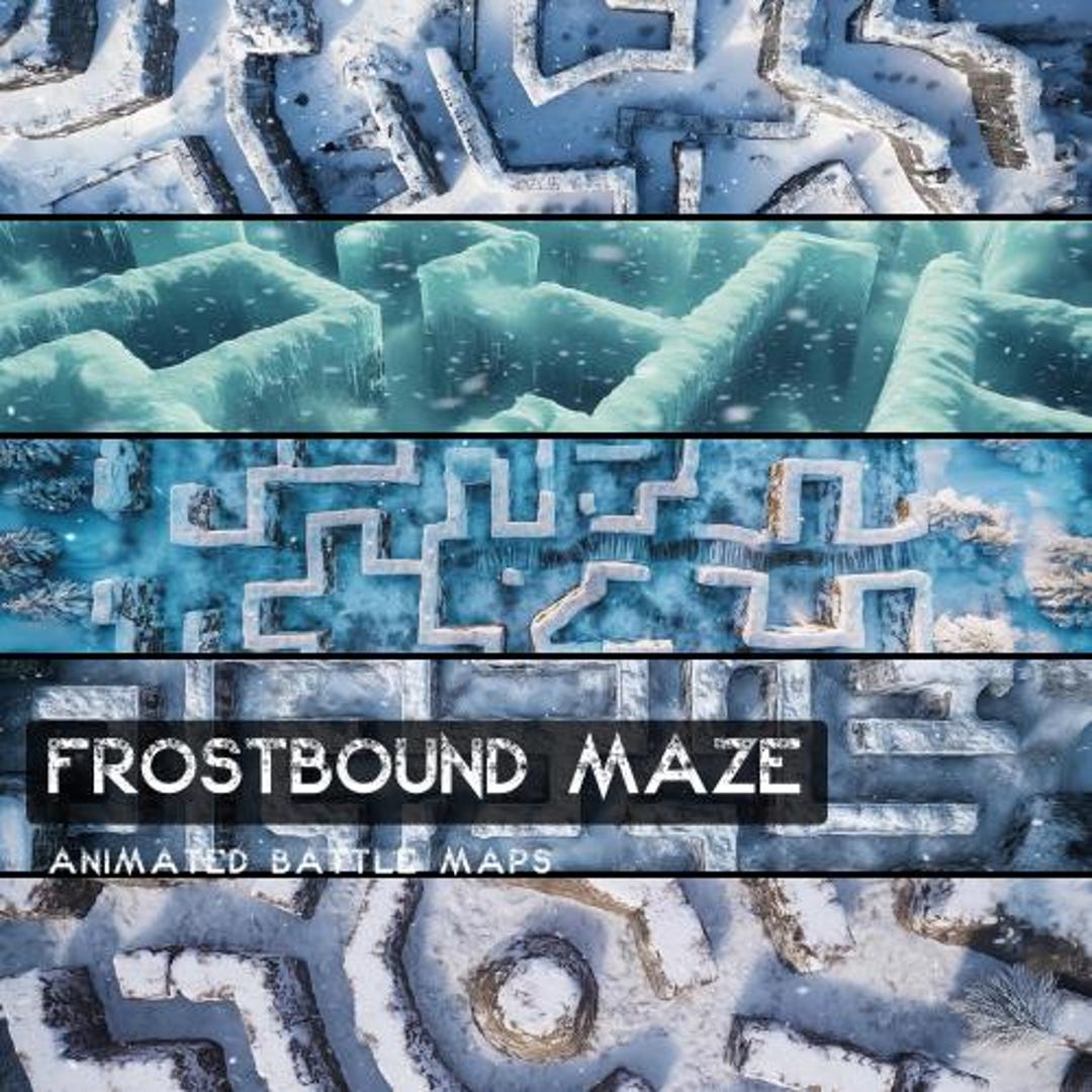 D&D Frostbound Maze Animated Battlemaps Pack, Dungeons and Dragons ...