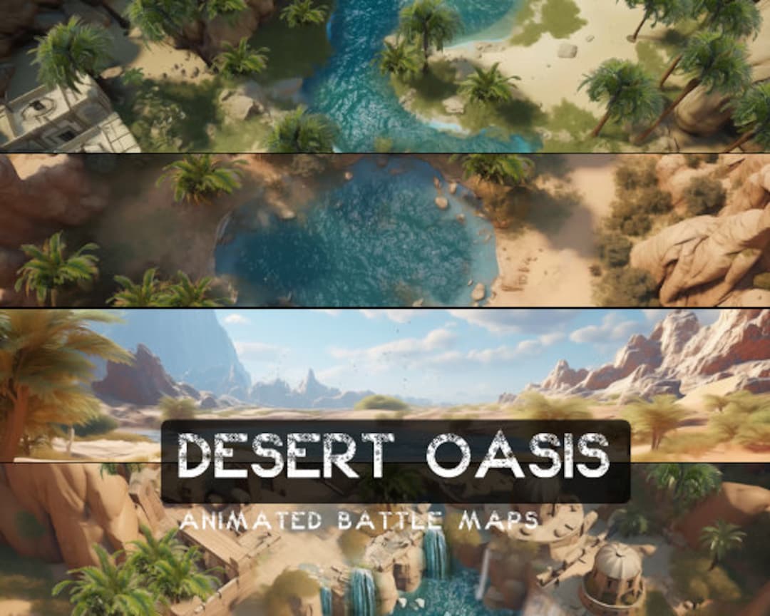D&D Desert Oasis Animated Battlemaps Pack, Dungeons and Dragons Digital ...