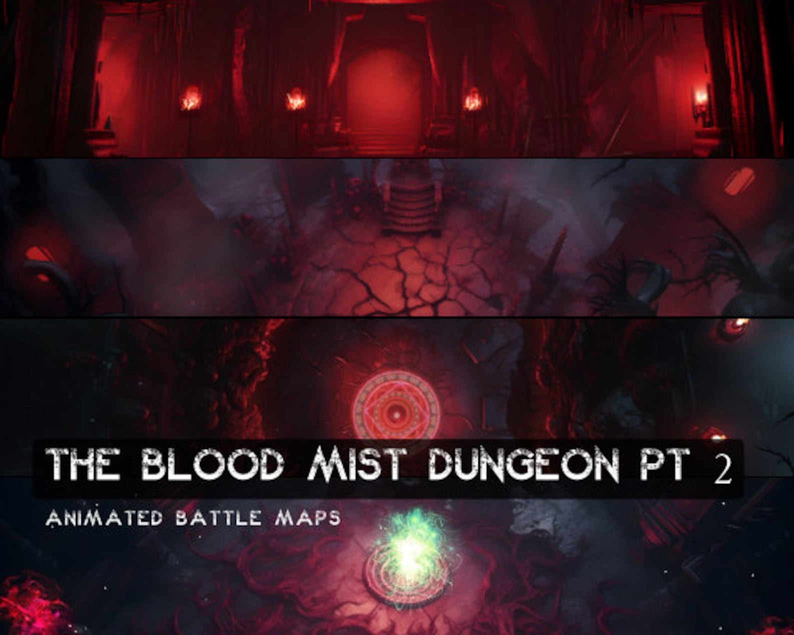 D&D the Blood Mist Dungeon PT 2 Animated Battlemaps Pack, Dungeons and ...