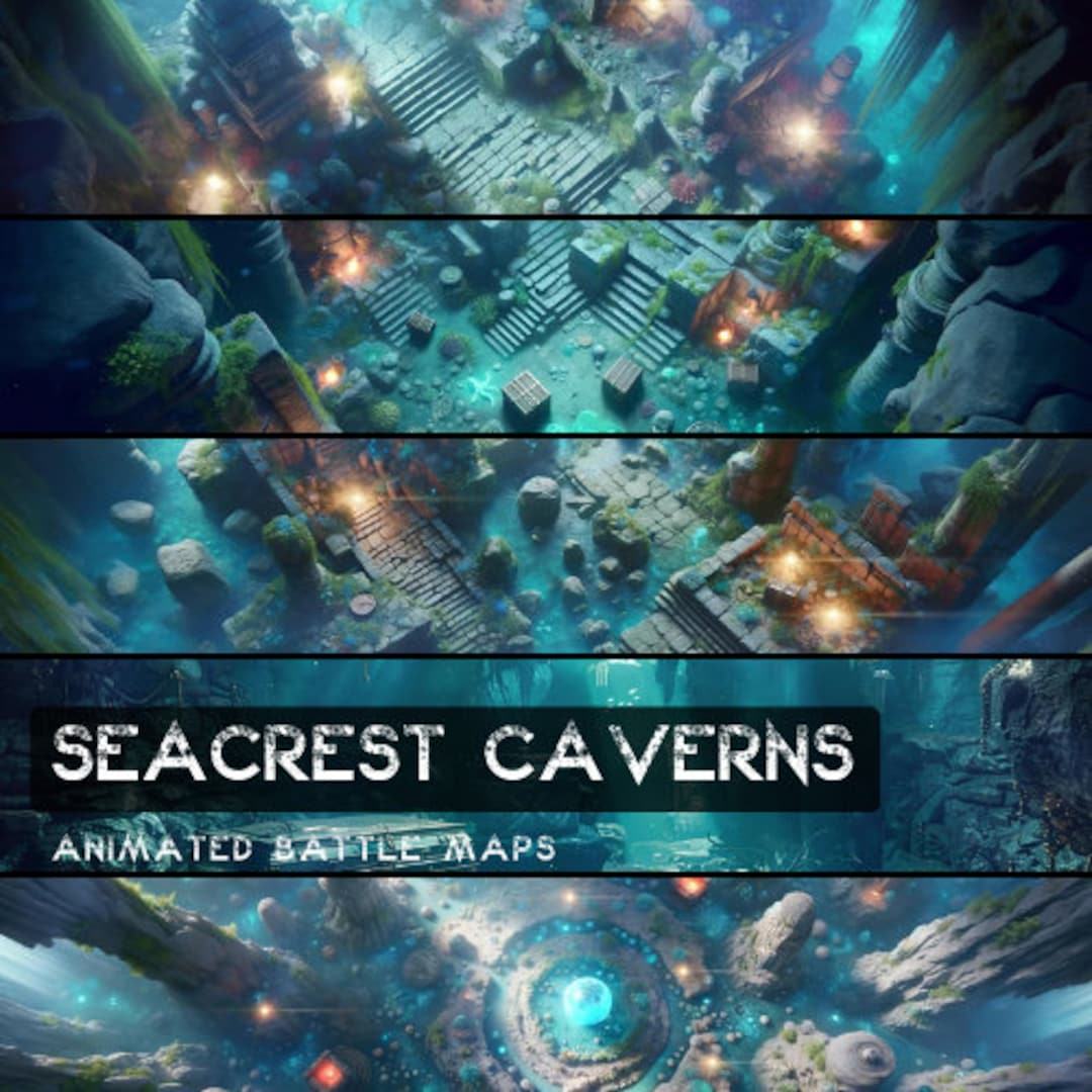 D&D Seacrest Caverns Animated Battlemaps Pack, Dungeons and Dragons ...