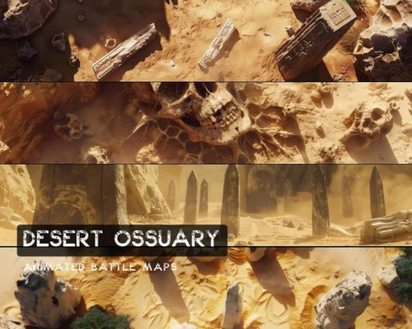 D&D Dessert Ossuary Animated Battlemaps Pack, Dungeons and Dragons ...