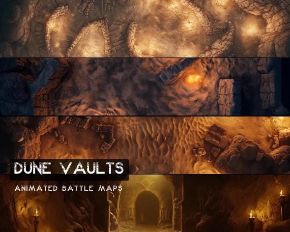 D&D Dune Vaults Animated Battlemaps Pack, Dungeons and Dragons Digital ...