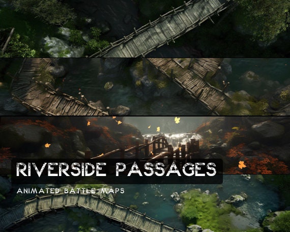 D&D Riverside Passages Animated Battlemaps Pack, Dungeons and Dragons ...