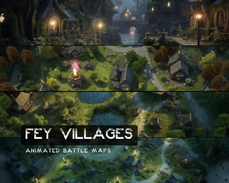 D&D Fey Village Animated Battlemaps Pack, Dungeons and Dragons Digital ...