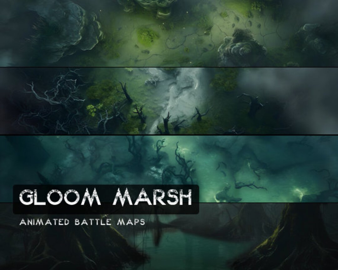 D&D Gloom Marsh Animated Battlemaps Pack, Dungeons and Dragons Digital ...