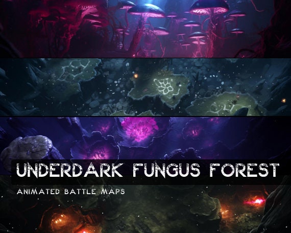 D&D Underdark Fungus Forest Animated Battlemaps Pack, Dungeons and ...