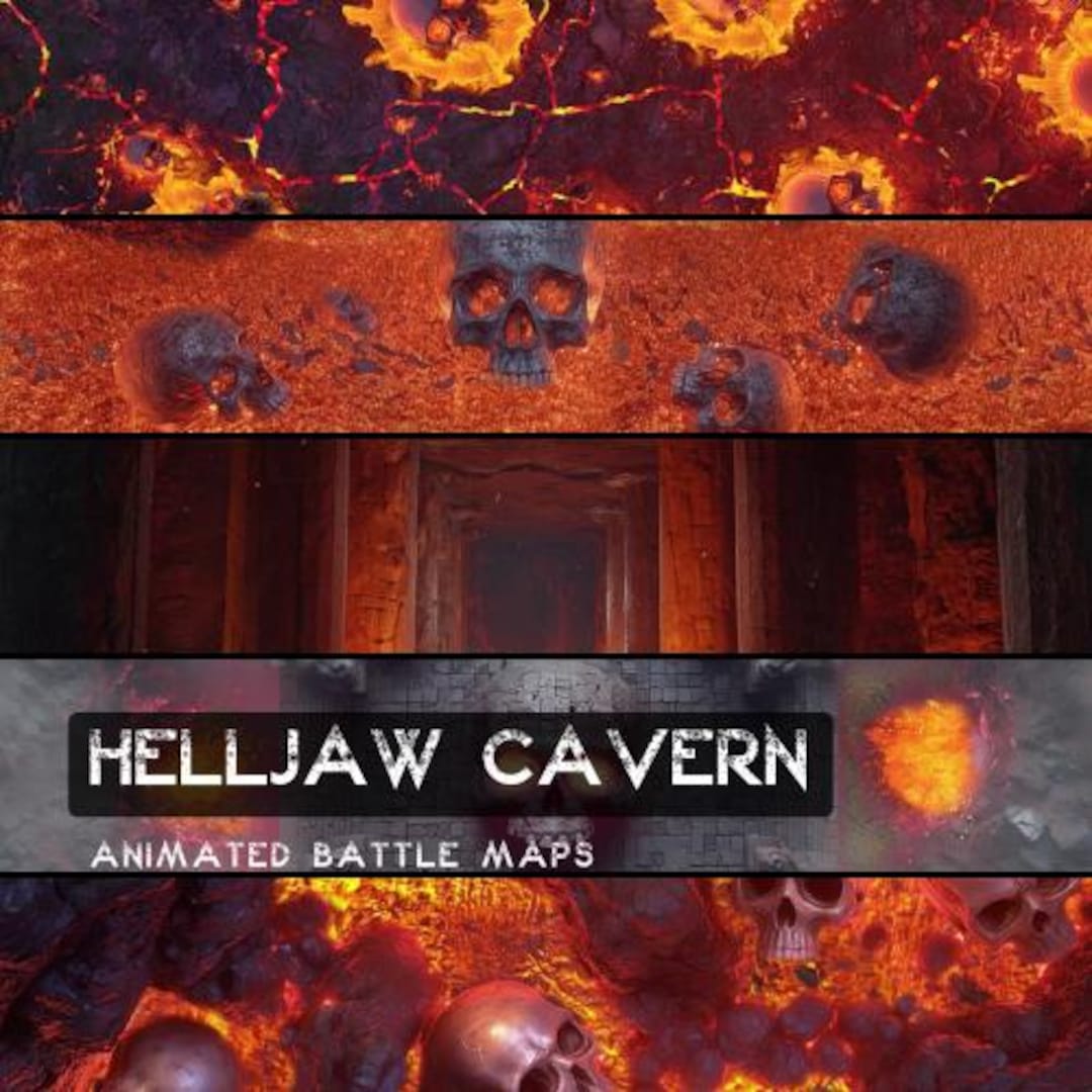D&D Helljaw Cavern Animated Battlemaps Pack, Dungeons and Dragons ...