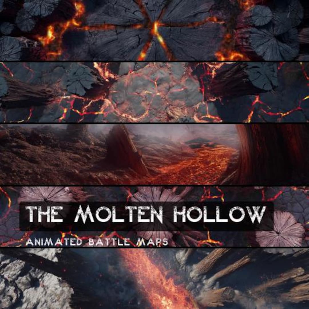 D&D the Molten Hollow Animated Battlemaps Pack, Dungeons and Dragons ...