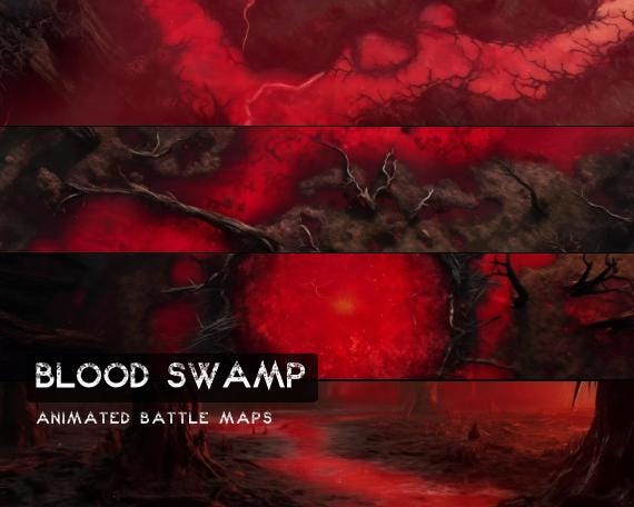 D&D Blood Swamp Animated Battlemaps Pack, Dungeons and Dragons Digital ...