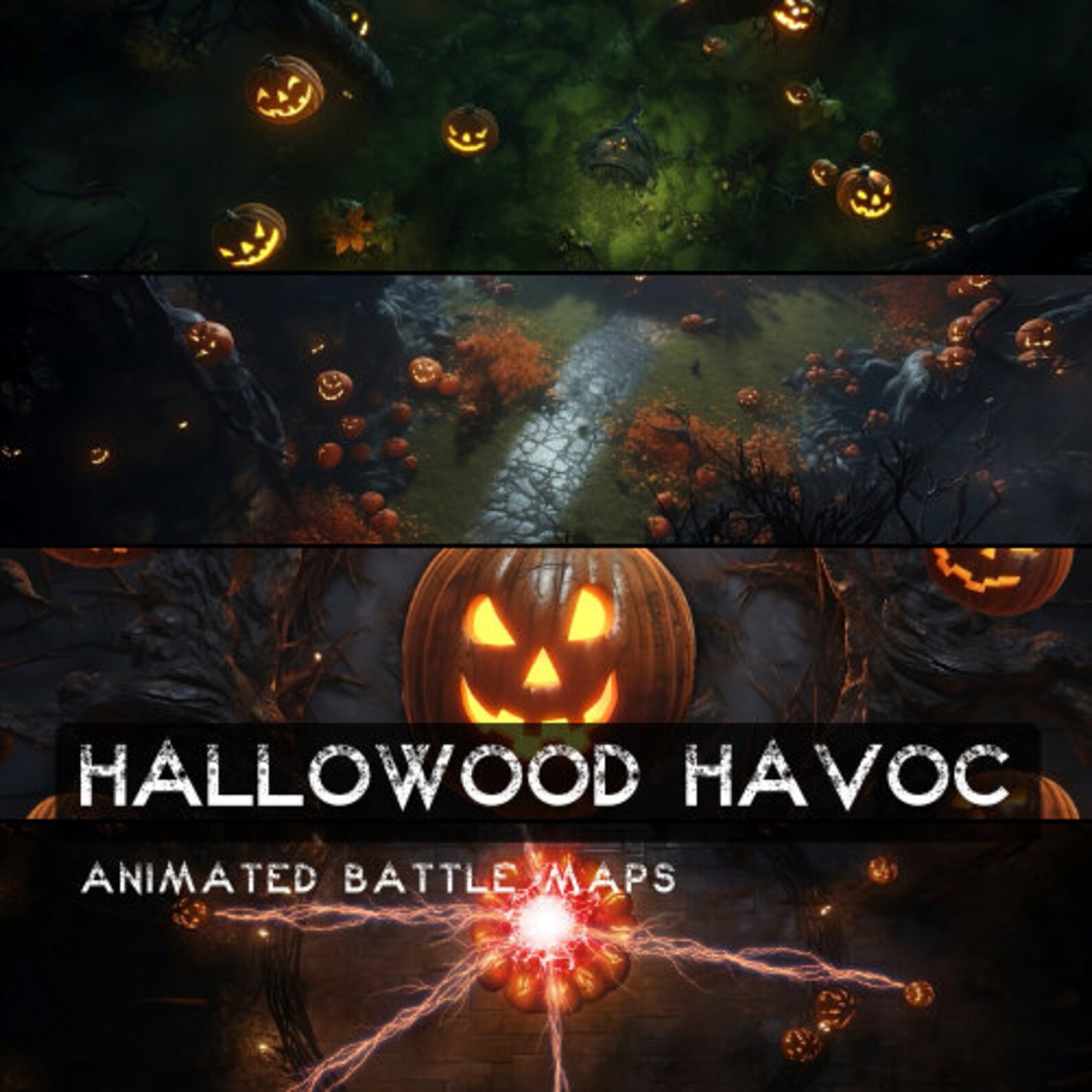 D&D Hallowood Havoc Animated Battlemaps Mega Pack, Dungeons and Dragons ...
