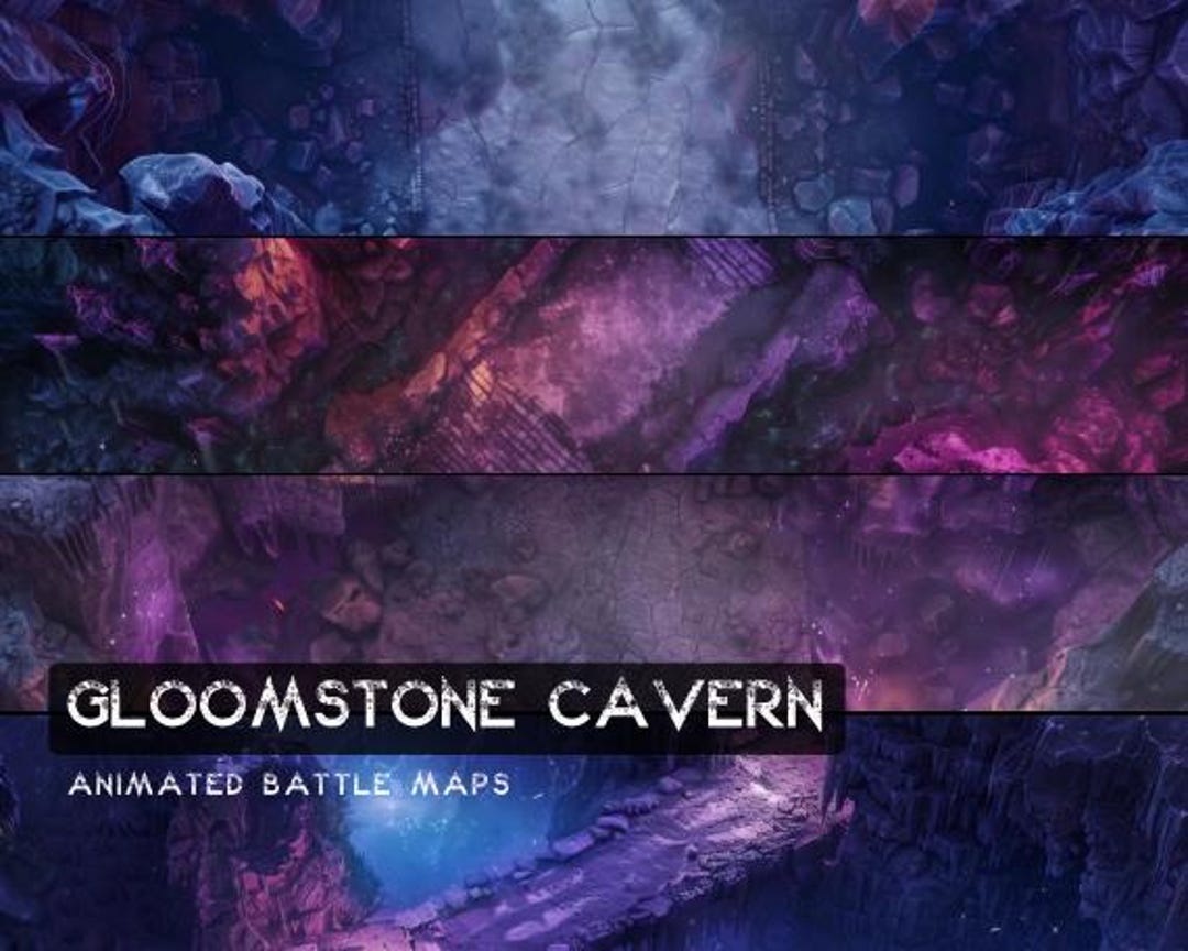 D&D Gloomstone Cavern Animated Battlemaps Pack, Dungeons and Dragons ...