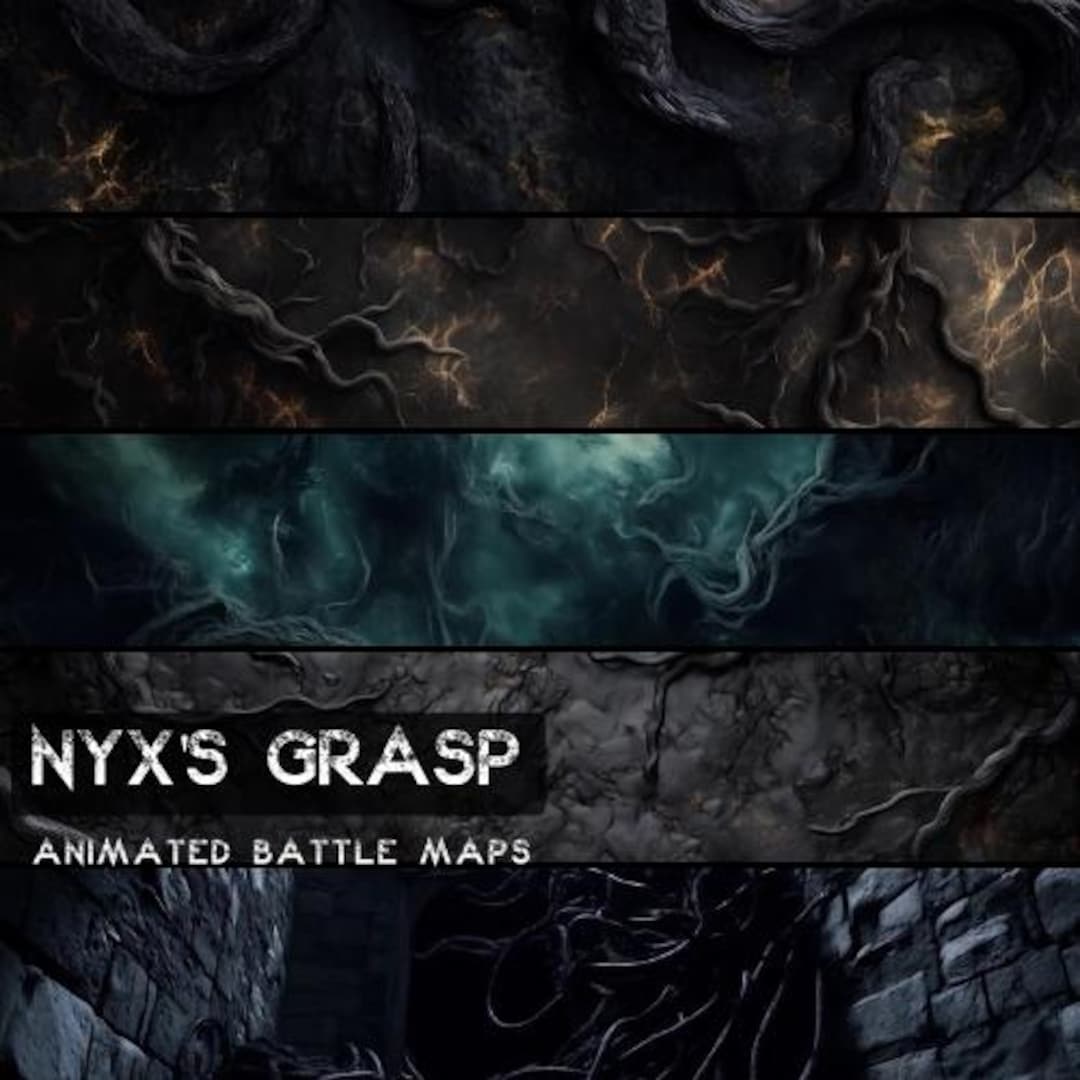 D&D Nyx's Grasp Animated Battlemaps Pack, Dungeons and Dragons Digital Battle Maps, Roll20 ...